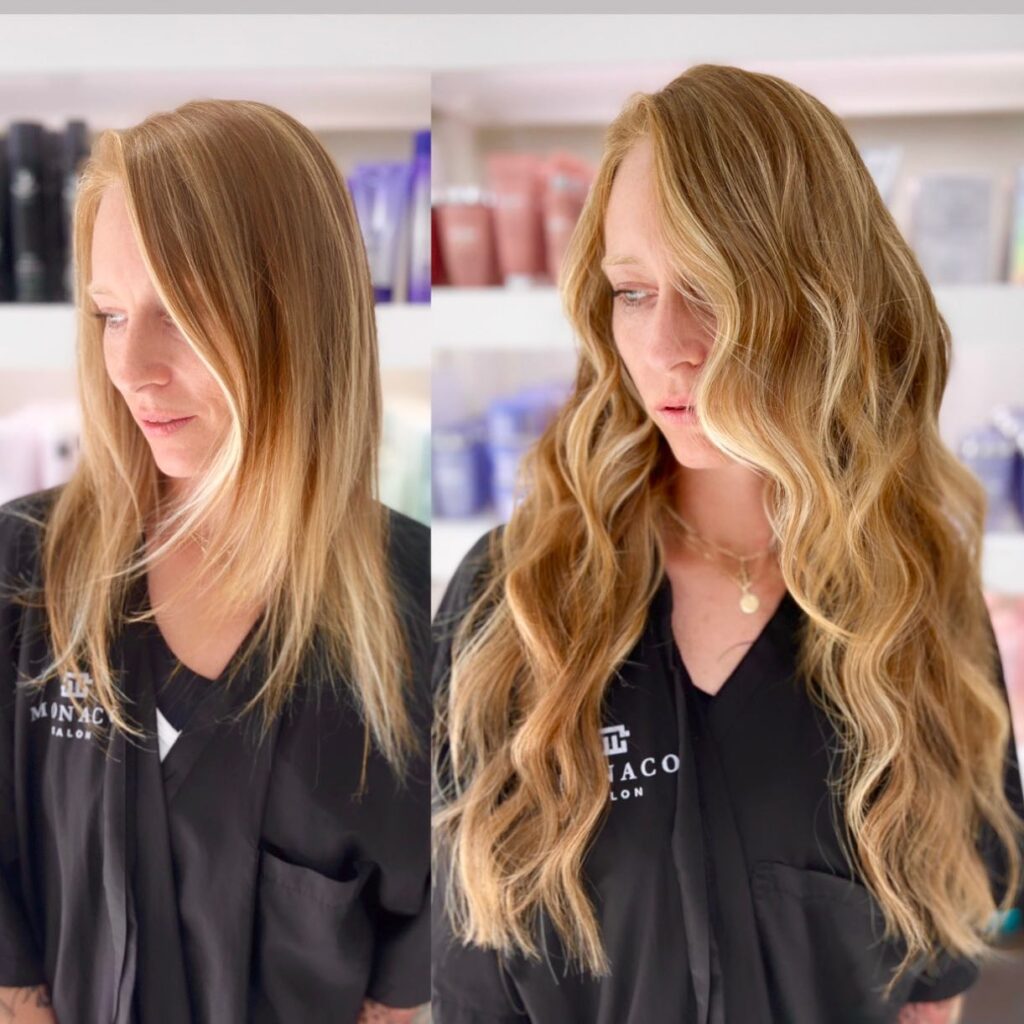 Transformations with Natural Beaded Row Extensions | Monaco Salon Tampa