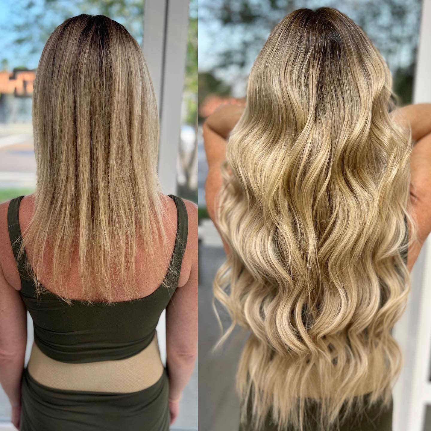 Transformations with Natural Beaded Row Extensions | Monaco Salon Tampa
